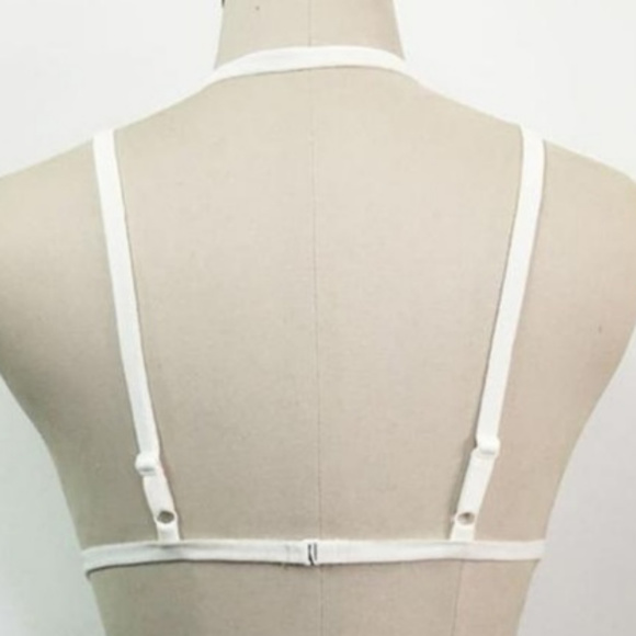 Intimates & Sleepwear | White Strappy Harness Bralette Cage Bra Os ...